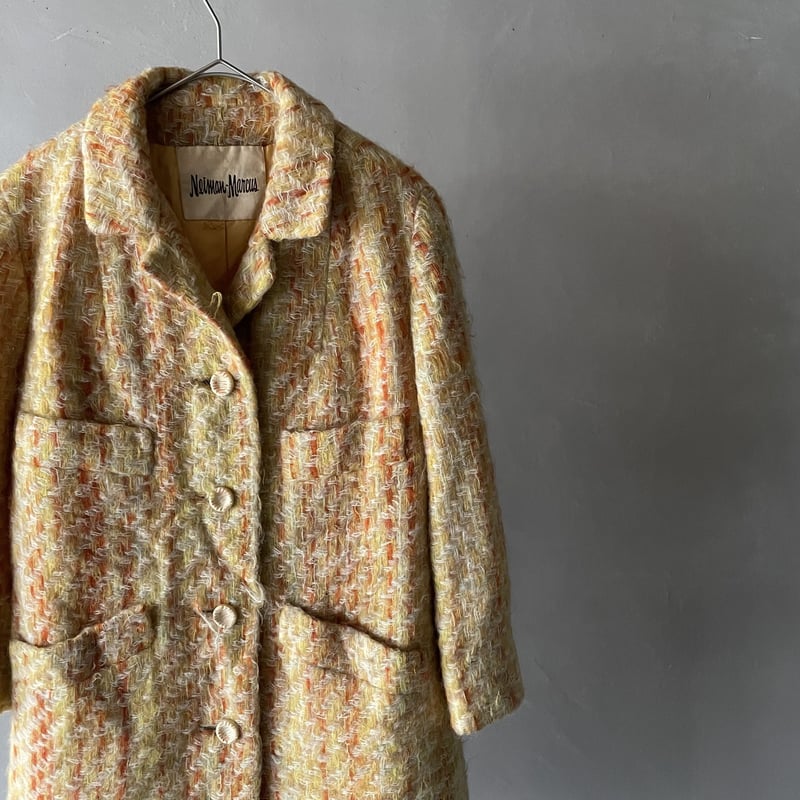 60s~ Neiman Marcus stripe pattern mohair coat | 60s~ Neiman Marcus stripe pattern mohair coat |