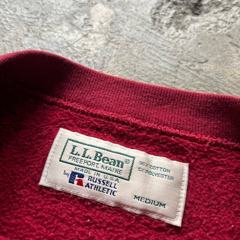 90s L.L. Bean × Russell Athletic W name sweat s 90s L.L. Bean × Russell Athletic W name sweat s