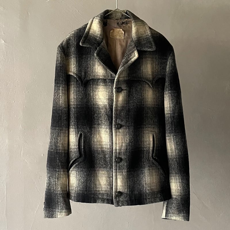 50s Pioneer wear shadow plaid western jacket | 50s Pioneer wear shadow plaid western jacket |