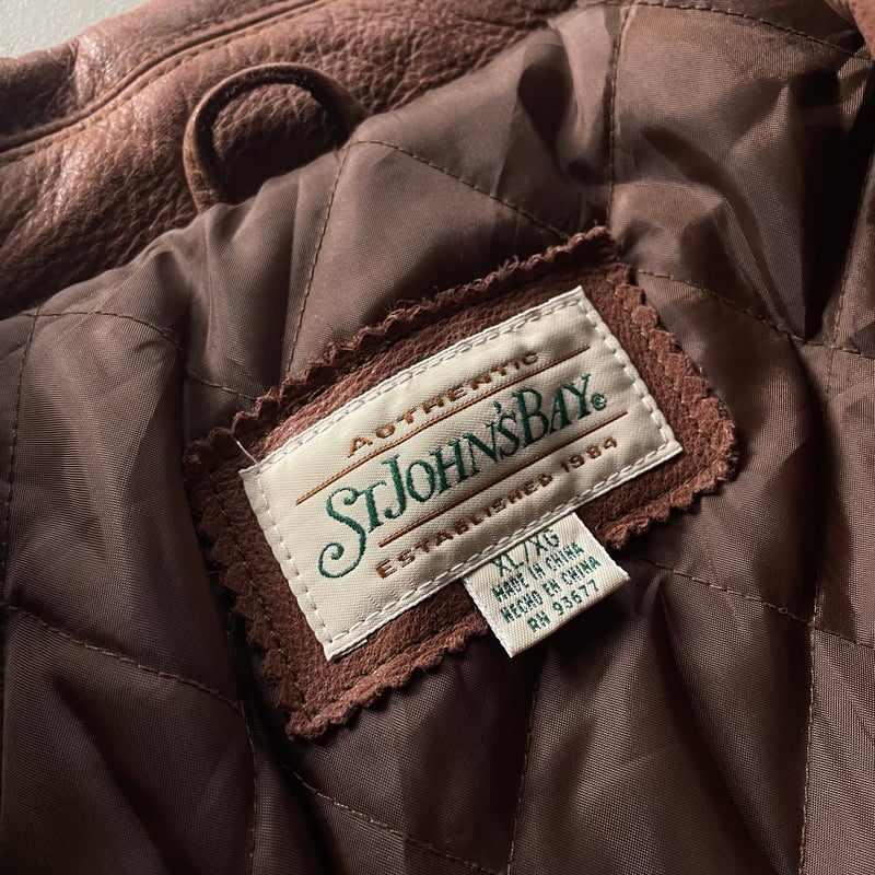90s St John's Bay leather jacket Type A-2 | s 90s St John's Bay leather jacket Type A-2 | s