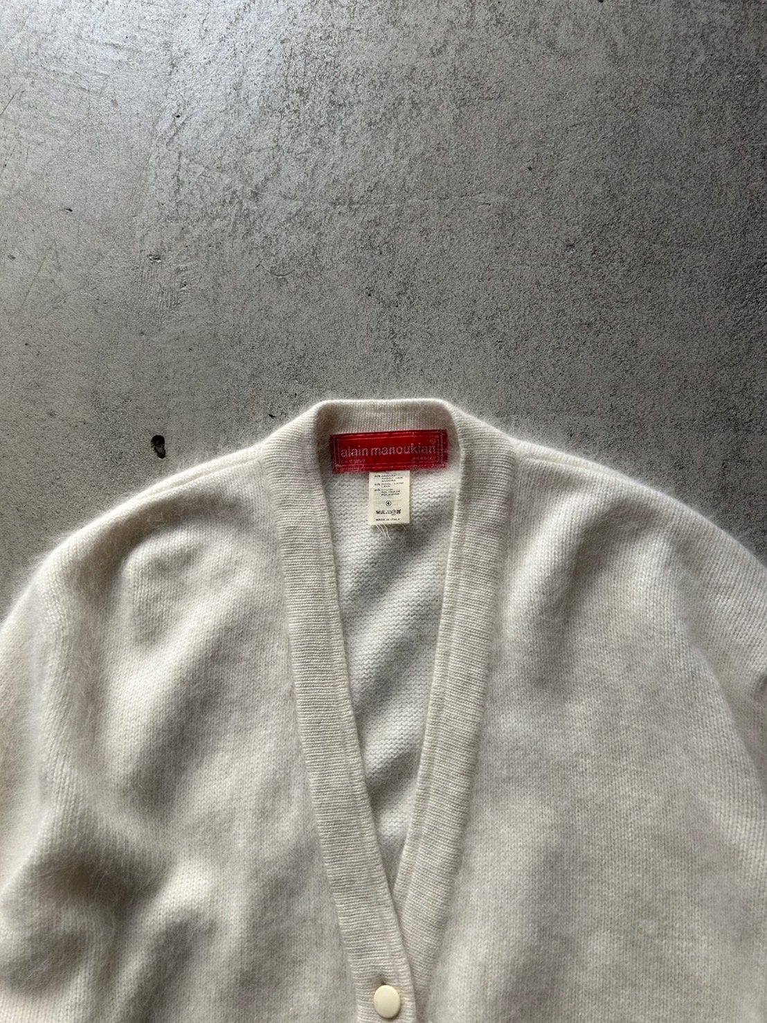 alain manoukian angora knit cardigan | sui & shara