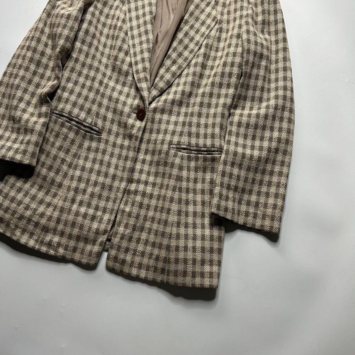 GIORGIO ARMANI plaid pattern tailored jacket