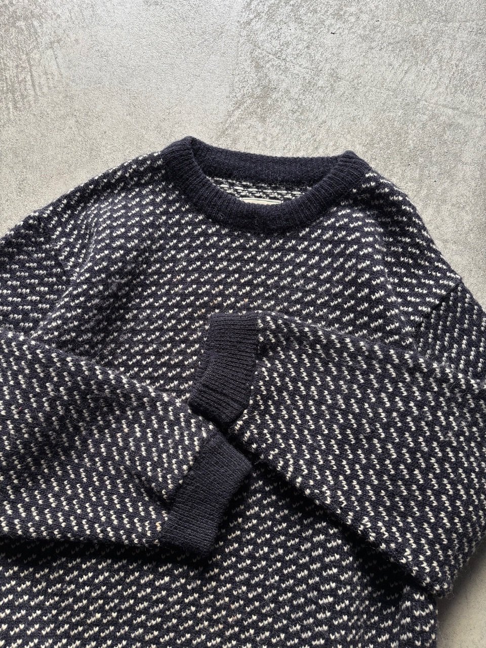 80s L.L.Bean birds eye knit sweater | sui & shara