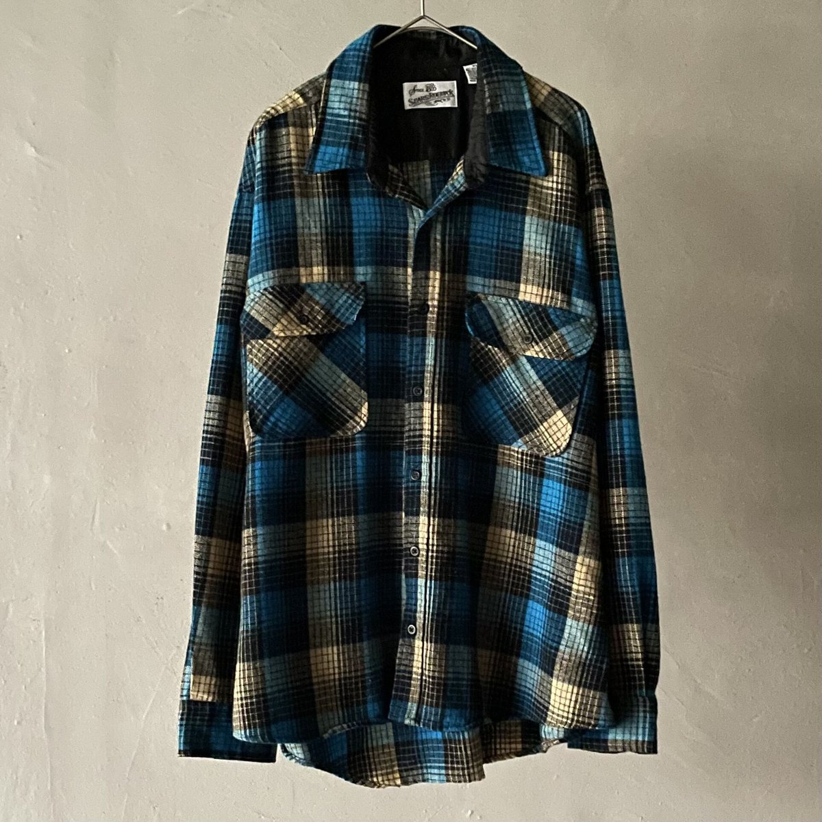 80s~ Sears ombre check acryl wool shirt | sui & 80s~ Sears ombre check acryl wool shirt | sui &