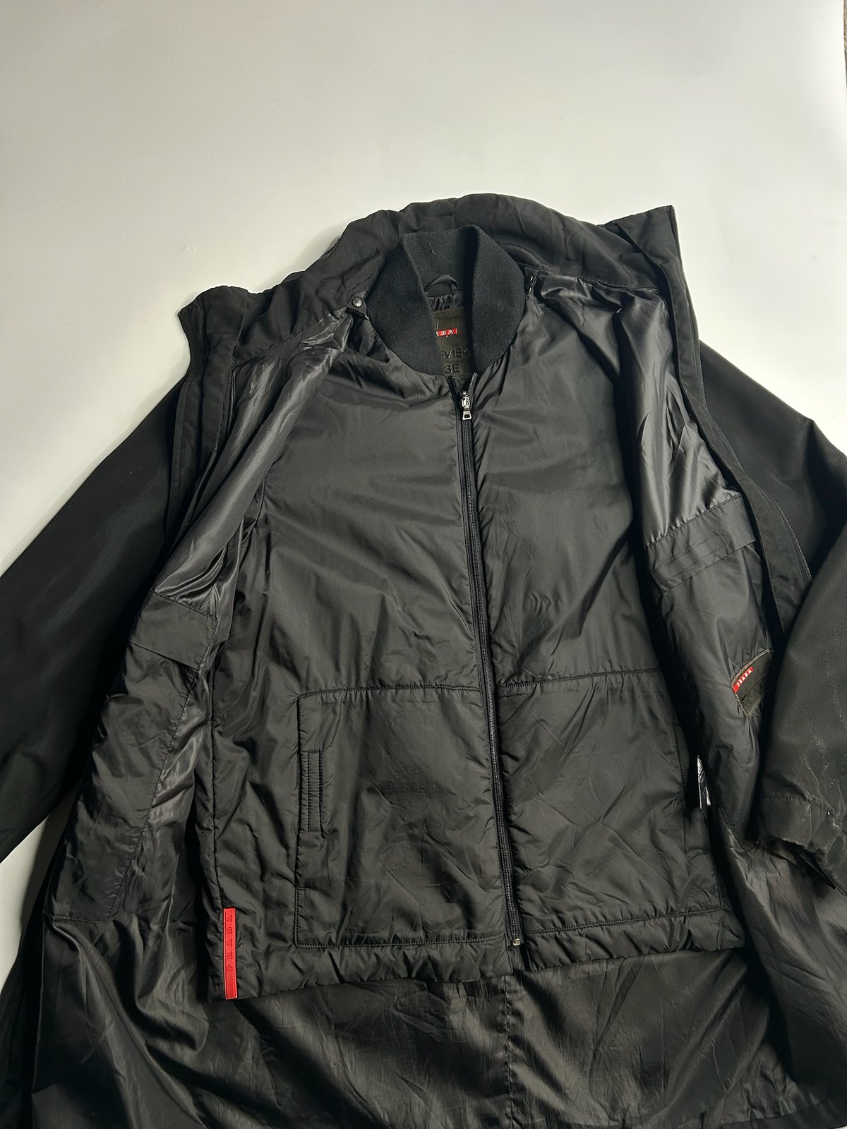 PRADA double zip padding jacket with liner jac...