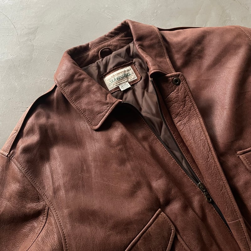 90s St John's Bay leather jacket Type A-2 | s 90s St John's Bay leather jacket Type A-2 | s