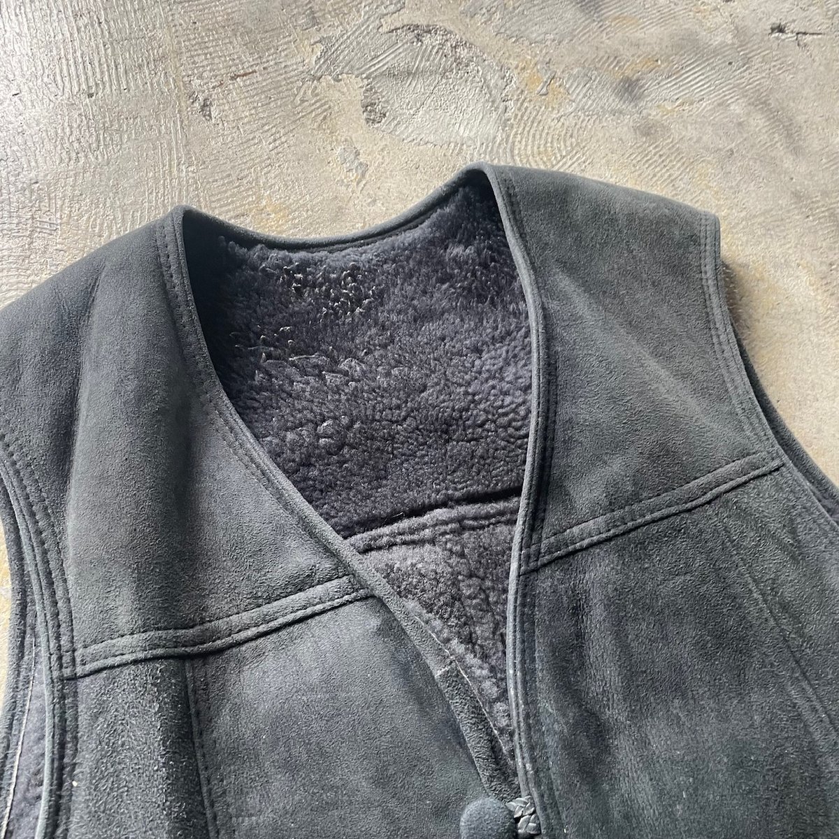 suede leather boa vest | sui & shara