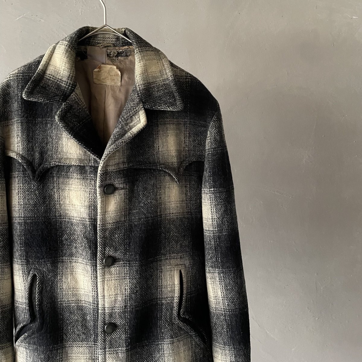 50s Pioneer wear shadow plaid western jacket | 50s Pioneer wear shadow plaid western jacket |