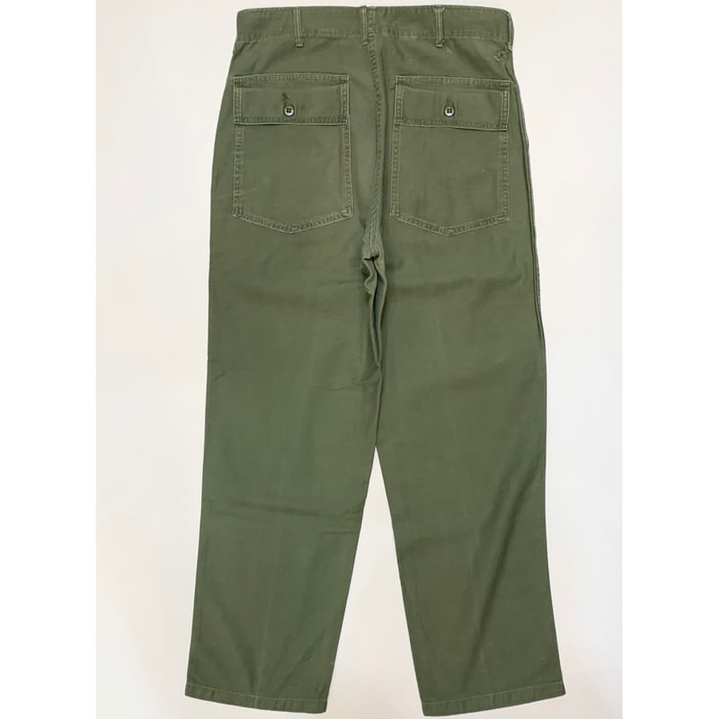 60s US ARMY OG-107 COTTON SATEEN BAKER PANTS Si 60s US ARMY OG-107 COTTON SATEEN BAKER PANTS Si