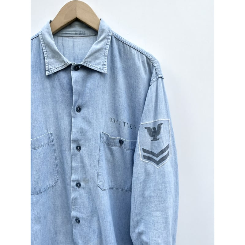 50s US NAVY CHAMBRAY SHIRT Size 16 1/2 | KORDS 50s US NAVY CHAMBRAY SHIRT Size 16 1/2 | KORDS
