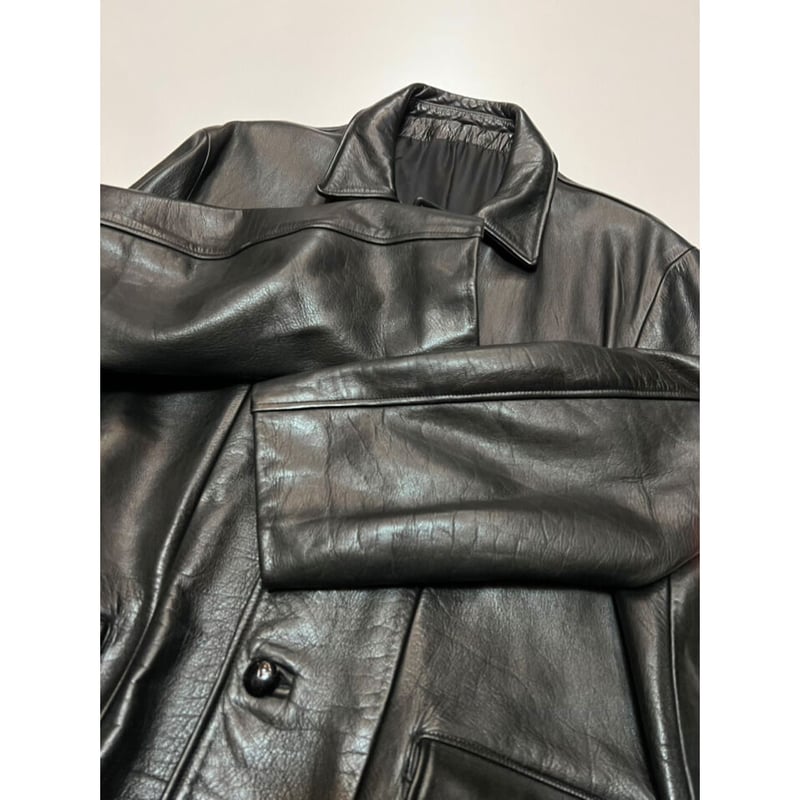 80s ARROW LEATHER CARCOAT Size L | KORDS 80s ARROW LEATHER CARCOAT Size L | KORDS