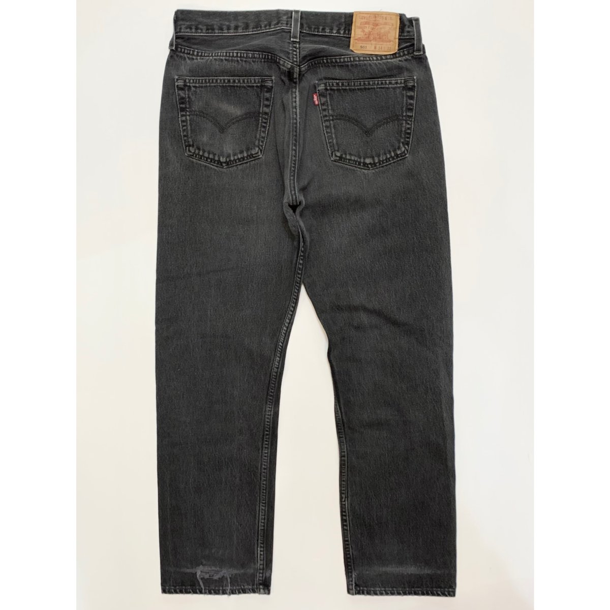 00s Levi’s 501-0660 BLACK DENIM PANTS MADE IN U...