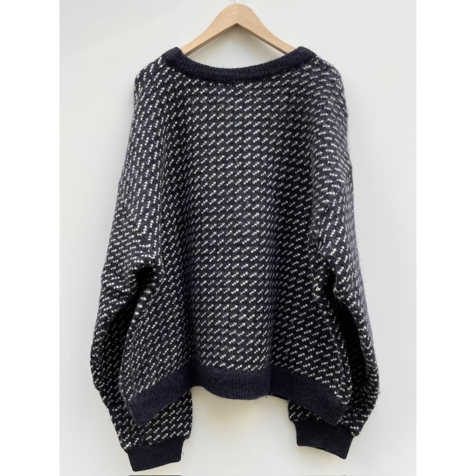 80s L.L.Bean "Birds Eye" WOOL KNIT MADE IN NORW...