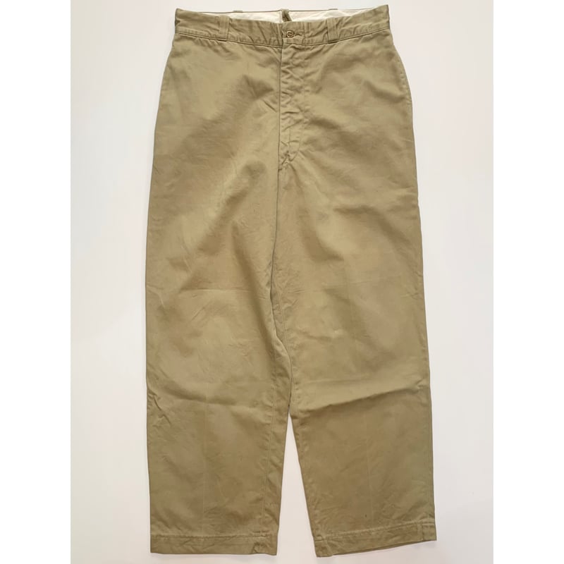 60s US ARMY KHAKI TROUSERS Size W33L29→W31L28 | 60s US ARMY KHAKI TROUSERS Size W33L29→W31L28 |