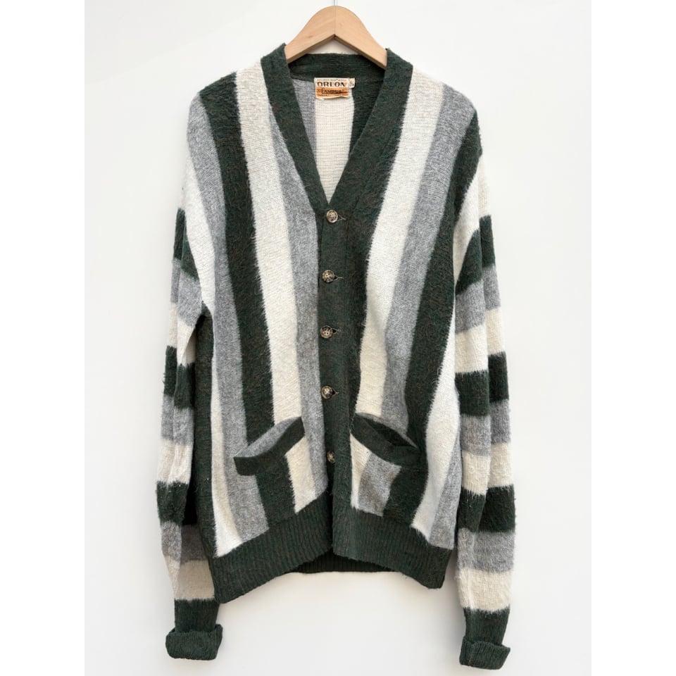 60〜70s CAMPUS "ORLON ACRYLIC" CARDIGAN MADE IN ...