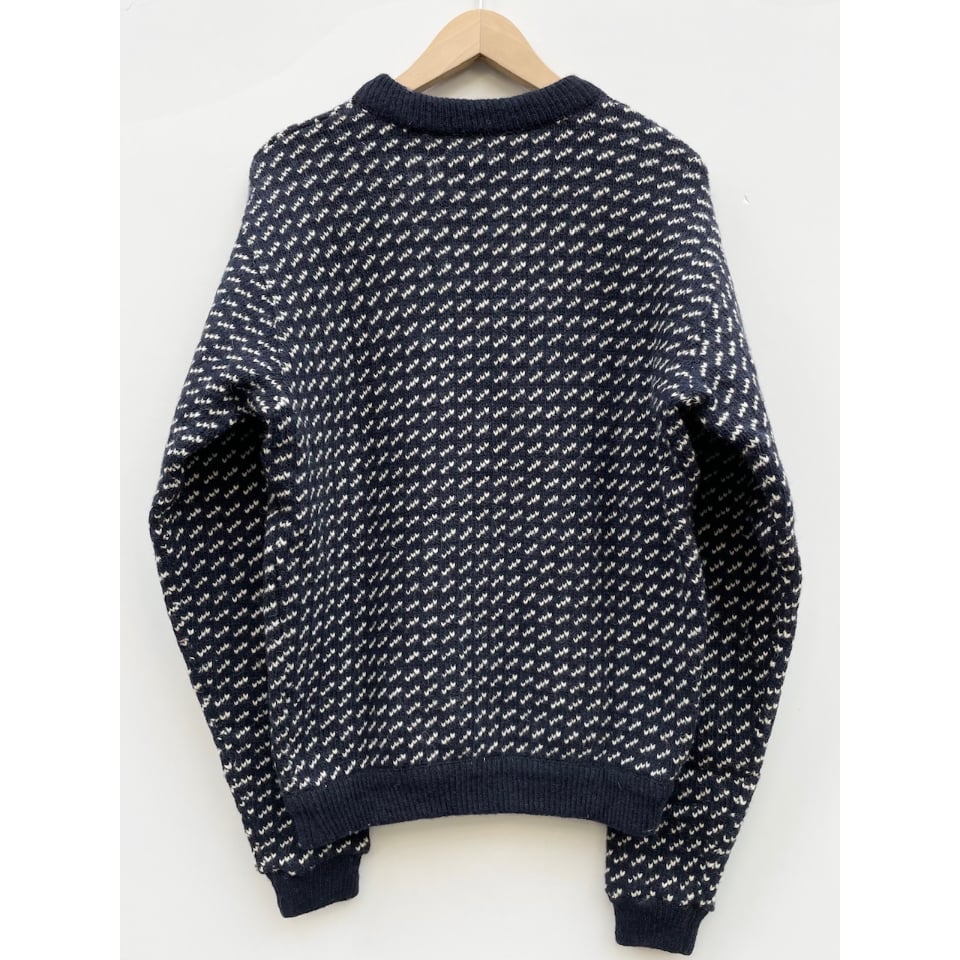 80s L.L.Bean "Birds Eye" WOOL KNIT MADE IN NORW...
