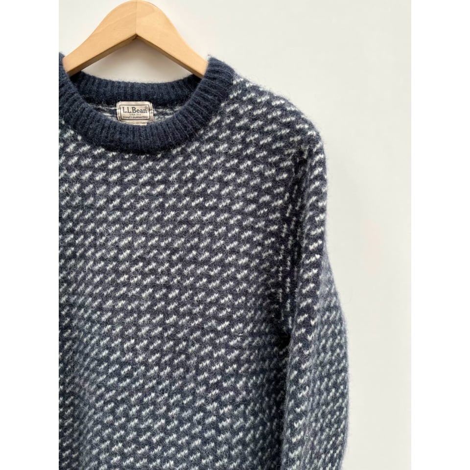 00s L.L.Bean "BIRDS EYE" WOOL KNIT MADE IN NORW...