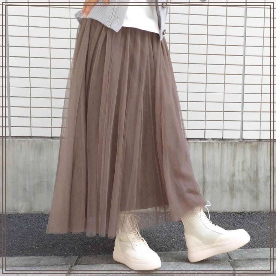 【MUUM】オータムカラーチュールスカート - 050022AW | MUUM