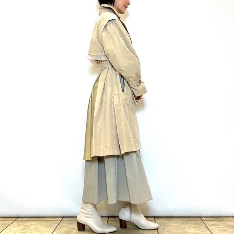 Lallia mu/ラリアムー】デタッチスリーブミドルトレンチコート Lallia mu/ラリアムー】デタッチスリーブミドルトレンチコート