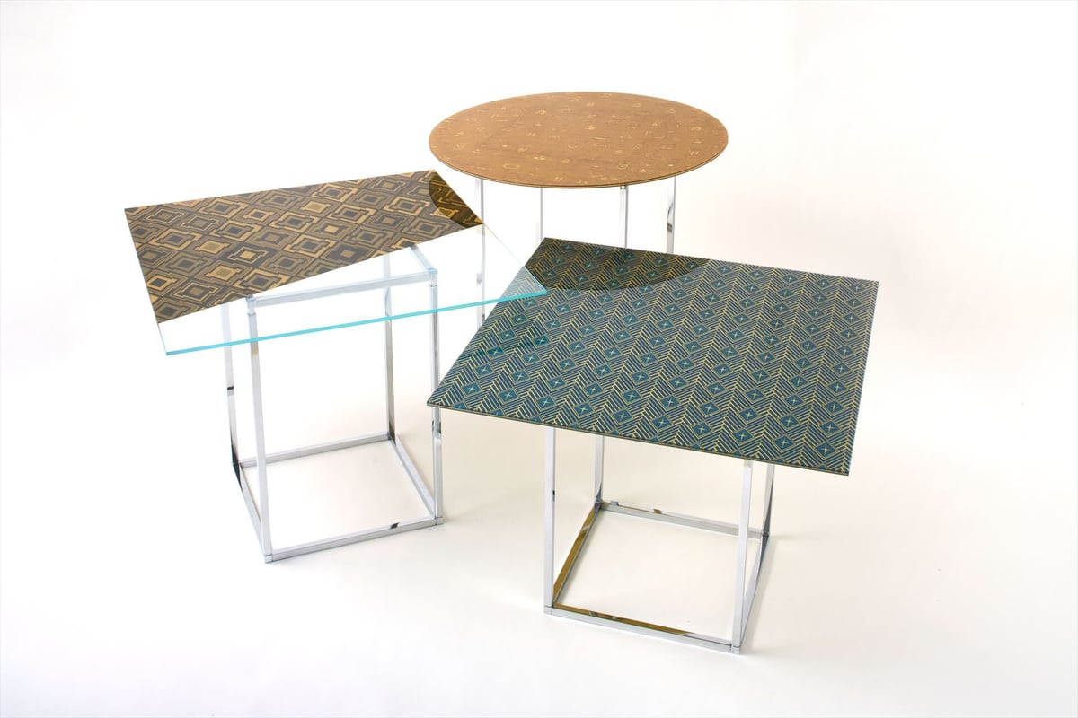 Golden Coloured Silk Kyoto Glass ＊特注製品となります。