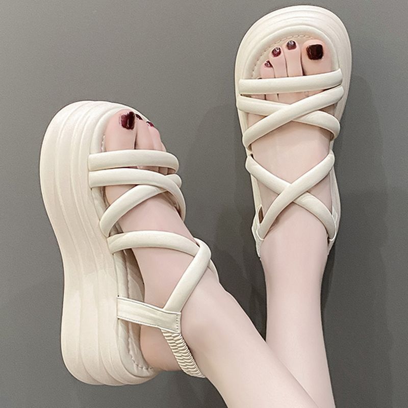 厚底サンダル 22.0~24.5cm グラディエーター ウエッジソール 厚底サンダル 22.0~24.5cm グラディエーター ウエッジソール
