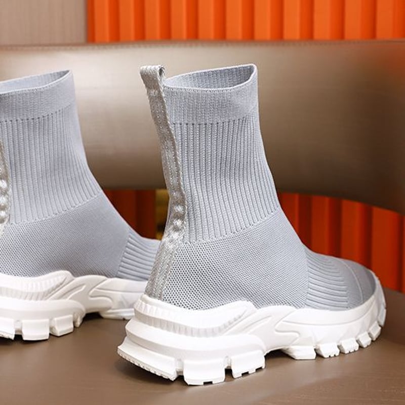 厚底 ソックススニーカー ショートブーツ 22.5〜25.0cm ソックス 厚底 ソックススニーカー ショートブーツ 22.5〜25.0cm ソックス