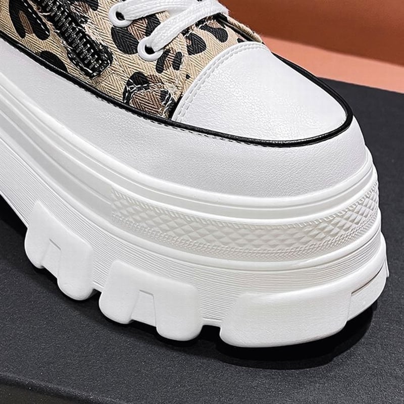 厚底 キャンバススニーカー 22.5~24.5cm シューレース サイド 厚底 キャンバススニーカー 22.5~24.5cm シューレース サイド