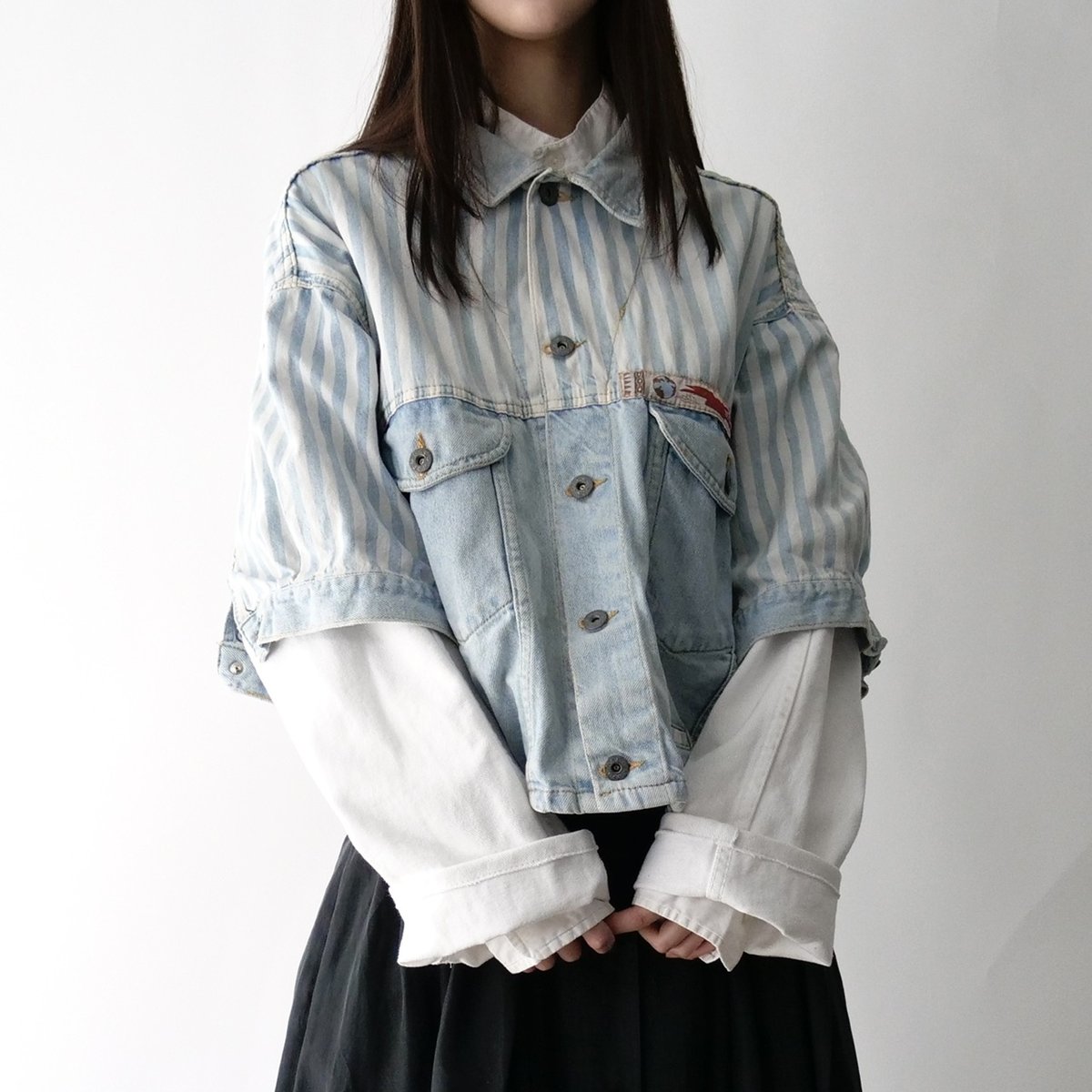 【Original Remake】vintage "NAF NAF" design denim...