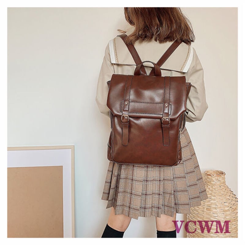 ツインストラップレザー調ヴィンテージリュック 1035 | 可愛い服 ツインストラップレザー調ヴィンテージリュック 1035 | 可愛い服