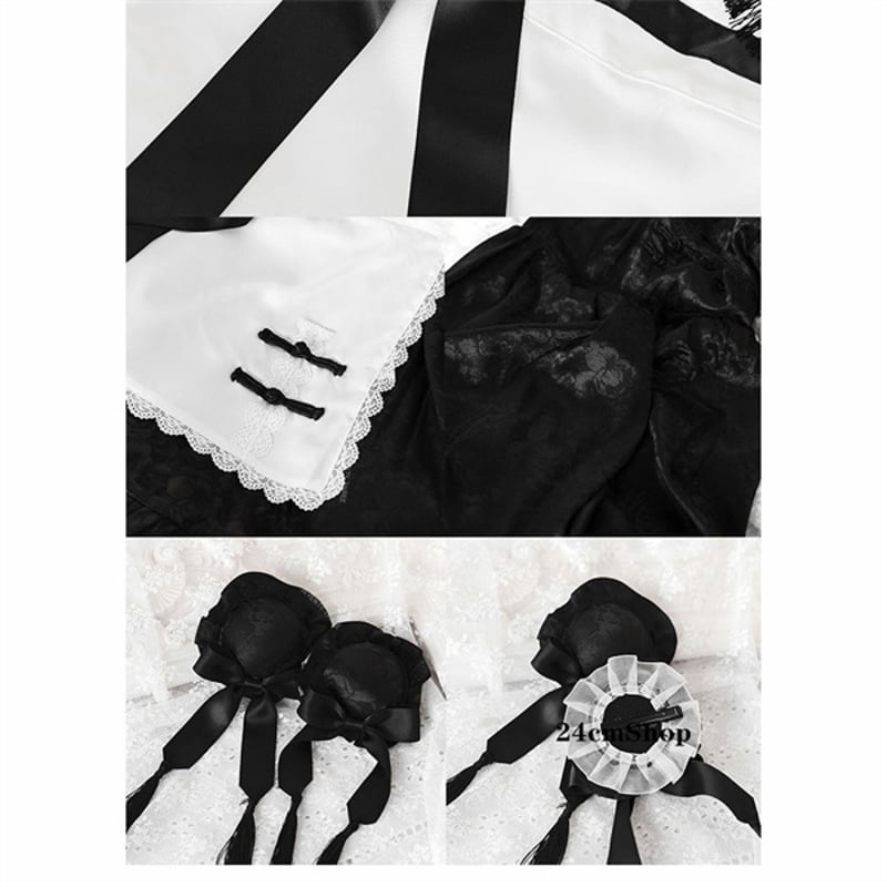チャイナ風ミニスカ台形エプロンメイド服 opf124 | 可愛い服量産 チャイナ風ミニスカ台形エプロンメイド服 opf124 | 可愛い服量産