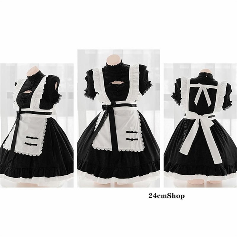 チャイナ風ミニスカ台形エプロンメイド服 opf124 | 可愛い服量産 チャイナ風ミニスカ台形エプロンメイド服 opf124 | 可愛い服量産