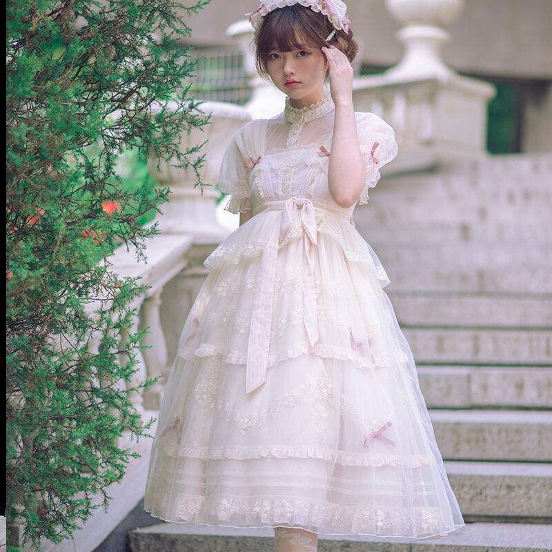 ロリータ ワンピース ドレス ロング ミディアム 選べる丈 JSK ロリータ ワンピース ドレス ロング ミディアム 選べる丈 JSK