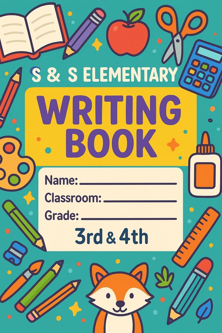 WRITING BOOK for 3rd & 4th Grade | Stars-Family...
