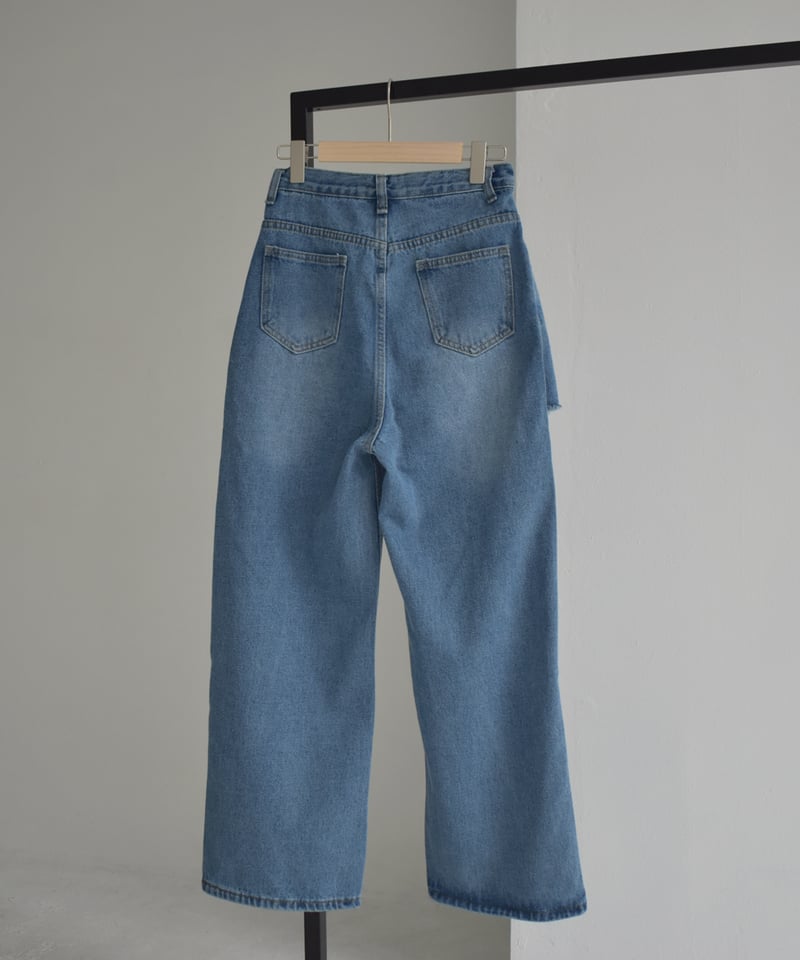 Layered Denim Pants bo2000-106 | cizatto Layered Denim Pants bo2000-106 | cizatto