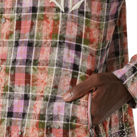 GUAPI / Blush Pink Rhinestone Flannel | PLUG