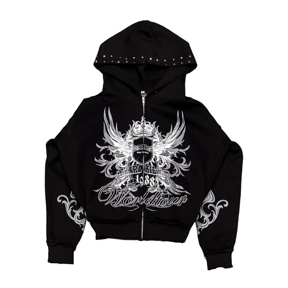 OZARA / WORLD TOUR ZIP UP / BLACK | PLUG