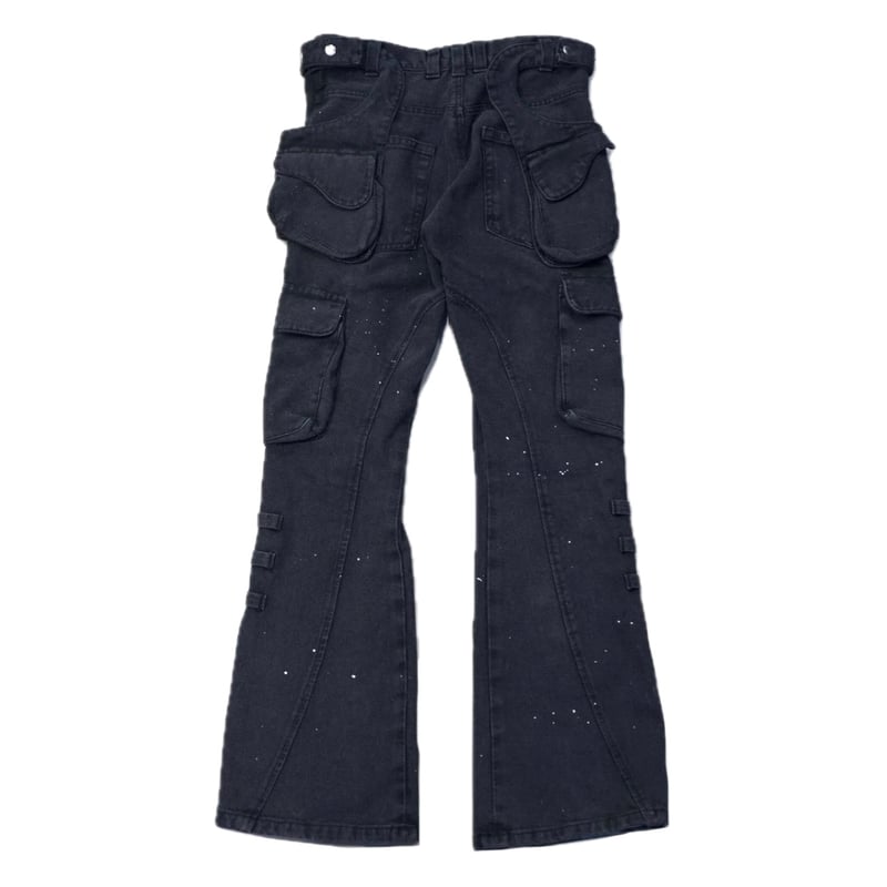 KRAFT WORK × PLUG / FLARED CARGO PANTS / BLACK KRAFT WORK × PLUG / FLARED CARGO PANTS / BLACK