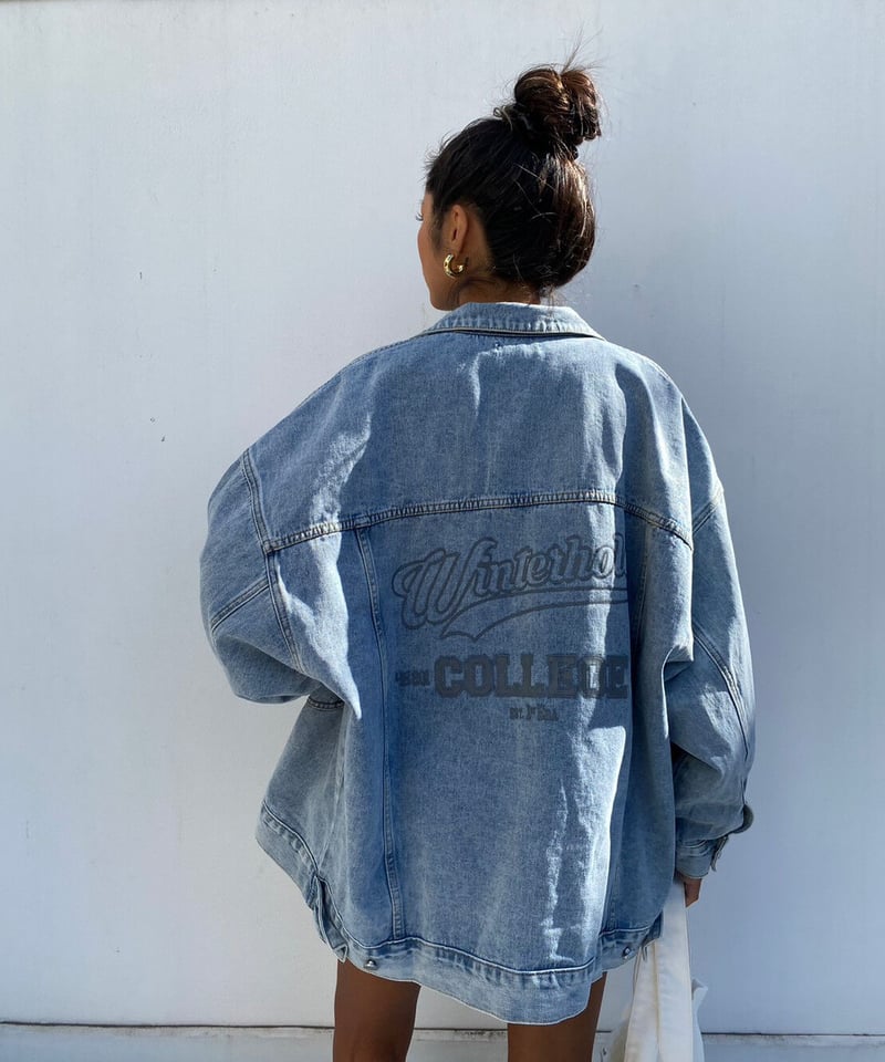 13,800→¥9,600】wide denim jc「back print」#5120 13,800→¥9,600】wide denim jc「back print」#5120