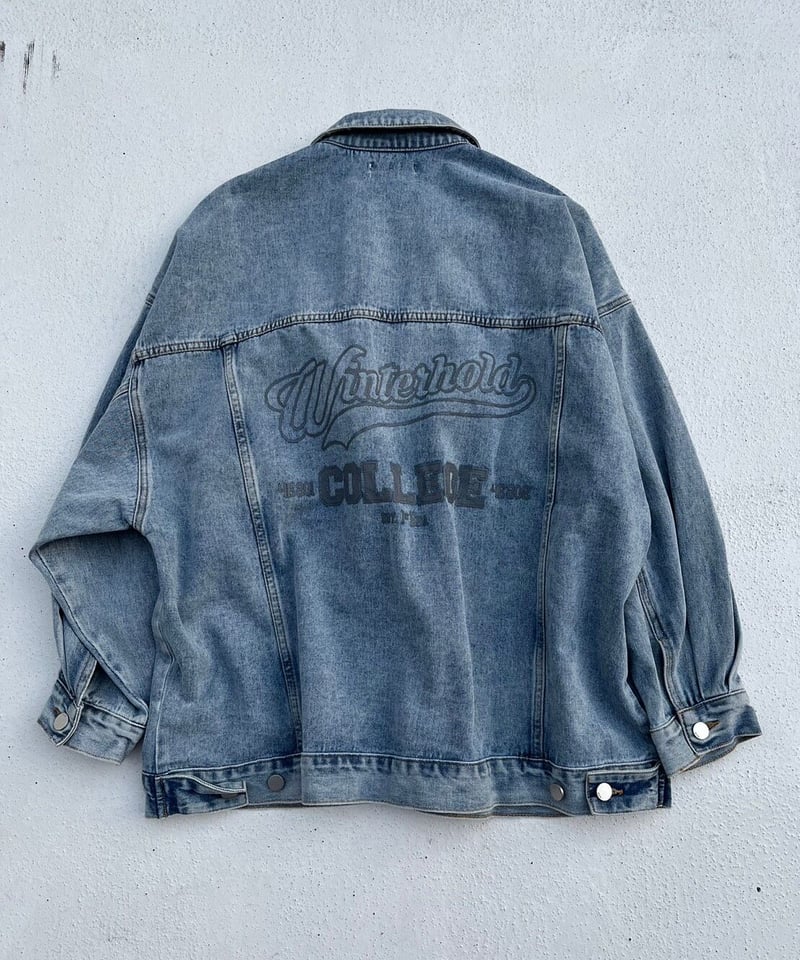 13,800→¥9,600】wide denim jc「back print」#5120 13,800→¥9,600】wide denim jc「back print」#5120