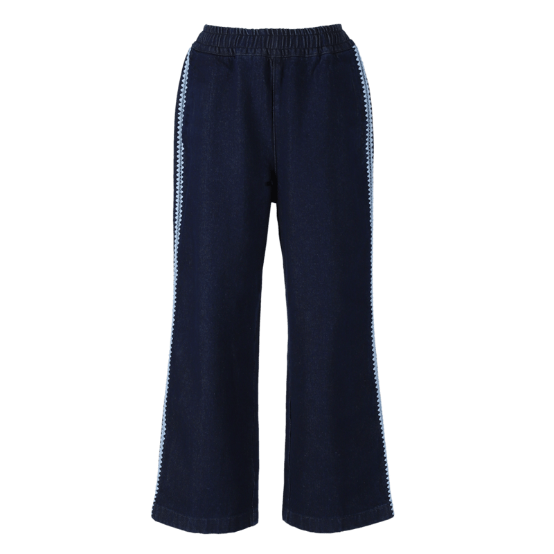 shell stitch wide denim pants【indigo】 | GIDEAL. shell stitch wide denim pants【indigo】 | GIDEAL.
