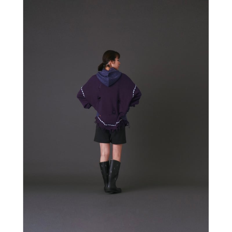 lamé knit balaclava【purple】 | GIDEAL. lamé knit balaclava【purple】 | GIDEAL.