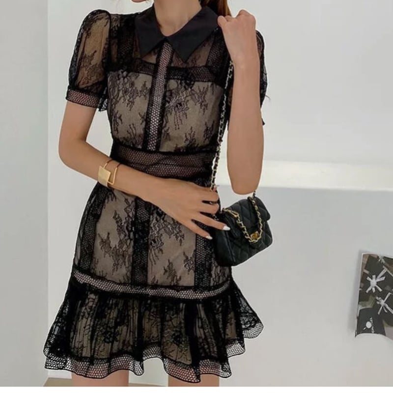 透かしレースミニワンピース | Daisy 透かしレースミニワンピース | Daisy