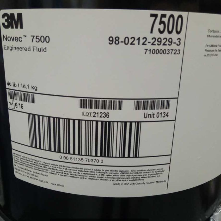 3M NOVEC 7500 18.1Kg 40lbs 液冷 濡れない水 | Kompute