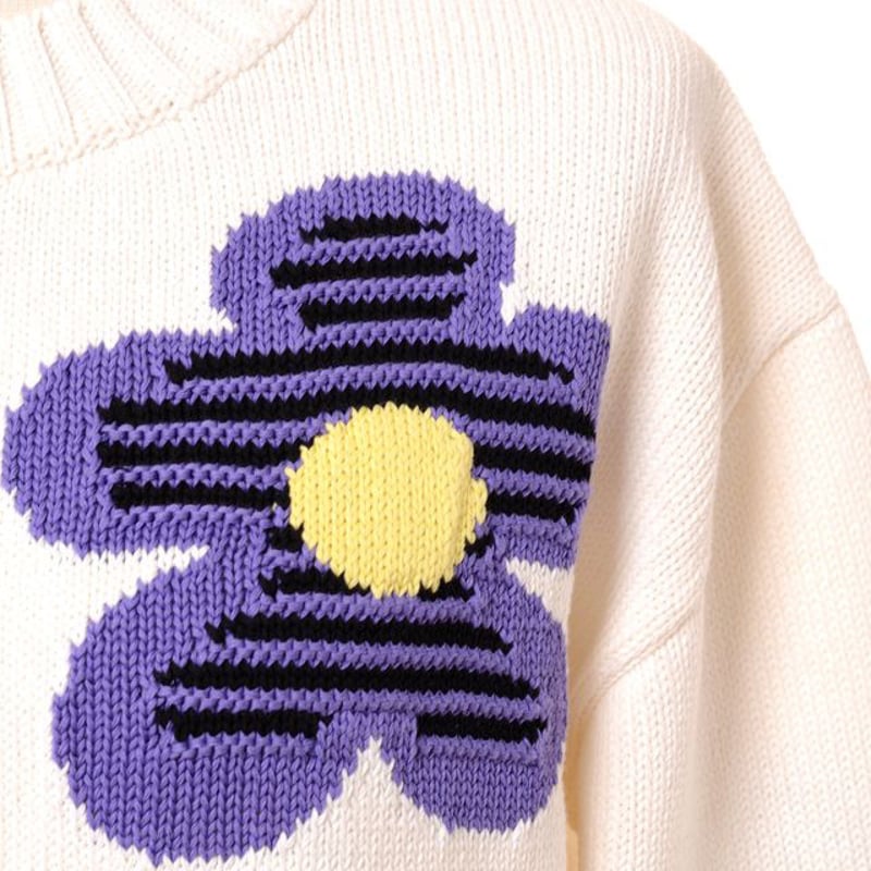 ソニアリキエル SONIA RYKIEL 花インターシャ長袖セーター ソニアリキエル SONIA RYKIEL 花インターシャ長袖セーター