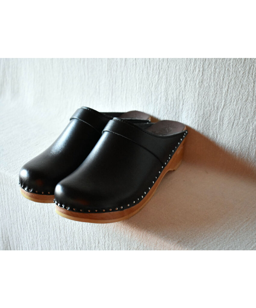 TROENTORP Da Vinci Clog レザー サボ クロッグ 木底 BLACK | TROENTORP Da Vinci Clog レザー サボ クロッグ 木底 BLACK |