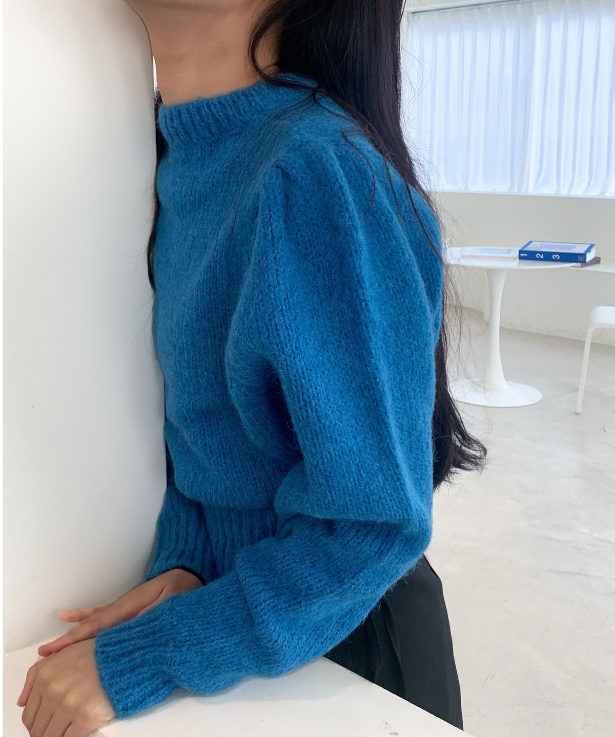 ｟即納｠alpaca power shoulder knit | LAZY AND EASY