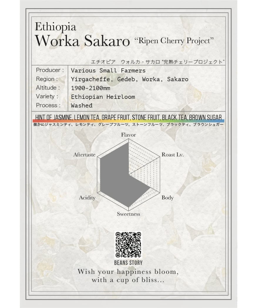 【トップスペシャルティ】 Ethiopia Worka Sakaro "Ripen Cherr...