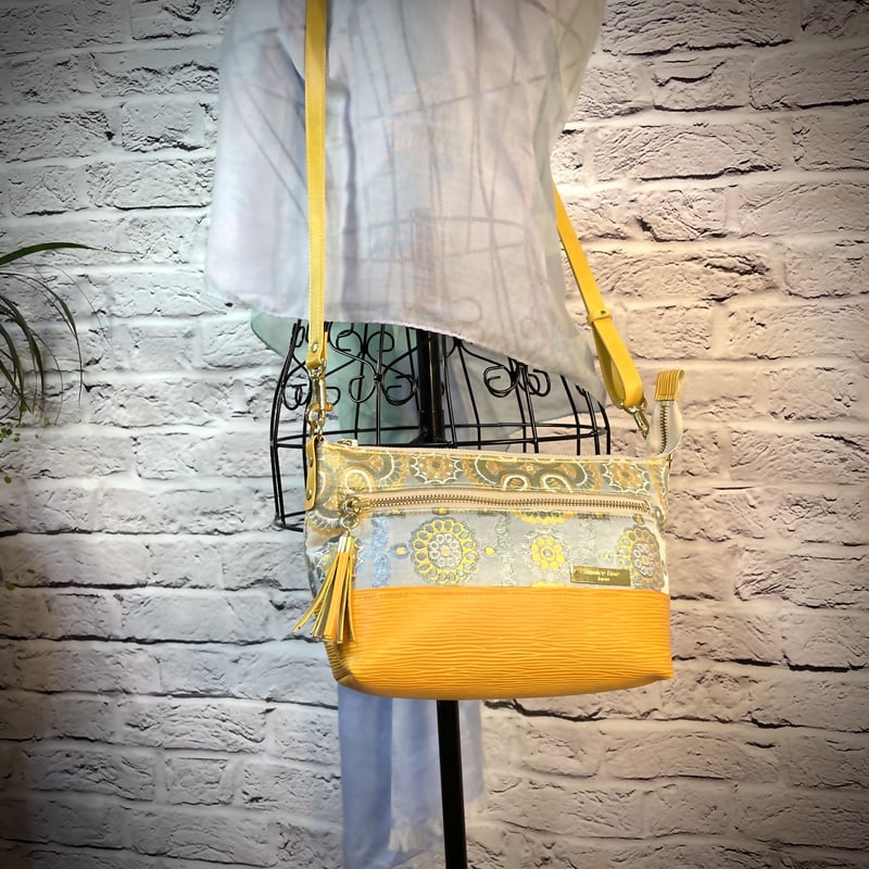ミニショルダーバッグ/crossbody bag/イエローのエピ調合皮 ミニショルダーバッグ/crossbody bag/イエローのエピ調合皮