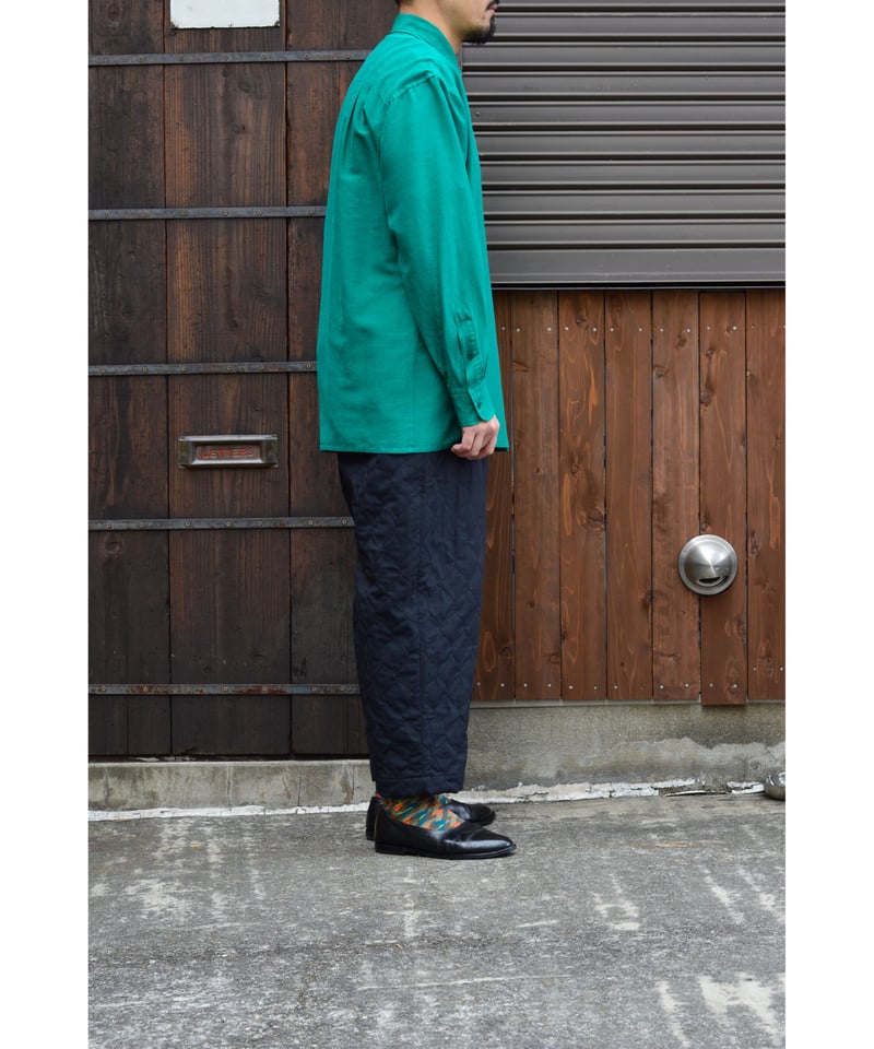 製品染めウールシルクB/Dシャツ/ green | CLOTH&CLOTHING 公式 製品染めウールシルクB/Dシャツ/ green | CLOTH&CLOTHING 公式