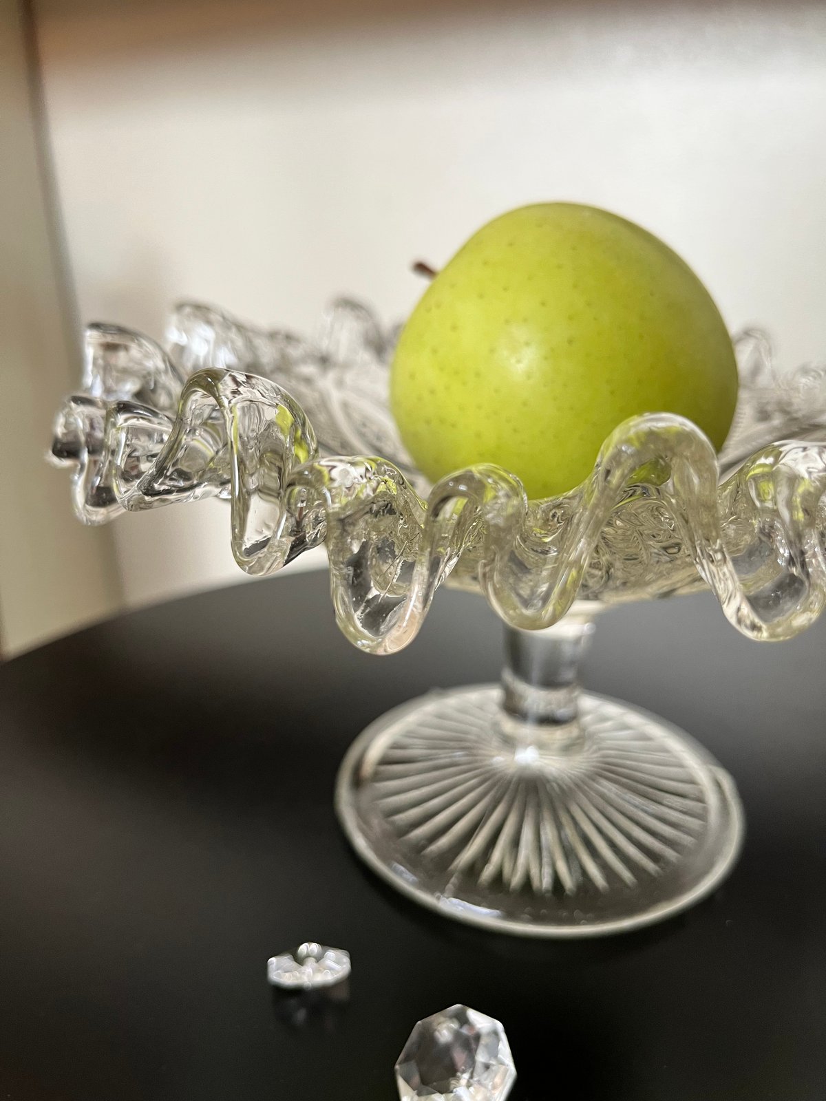 o-157/ガラス製コンポート フリルデザイン | PISKEY -イギリスのふるいものかわ...